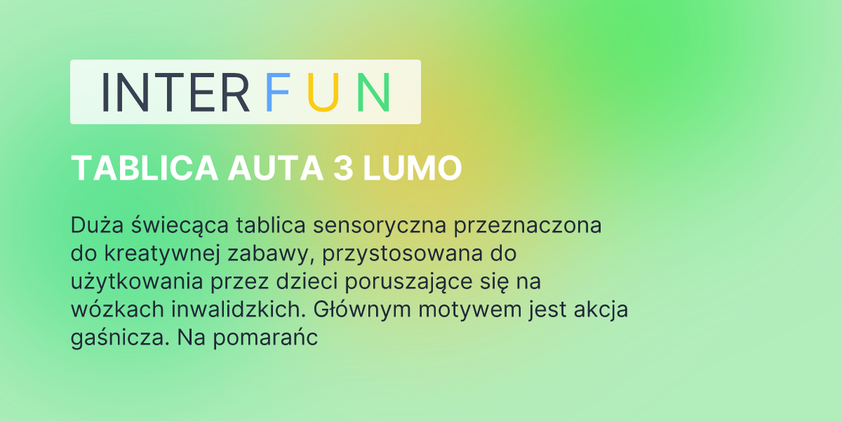 Tablica Auta 3 LUMO | INTER-FUN Producent placów zabaw, karuzele ...
